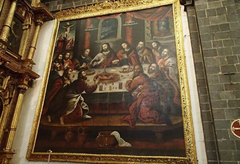 The Cusqueña School of Arts, Painting from Cusco, Peru, South America.